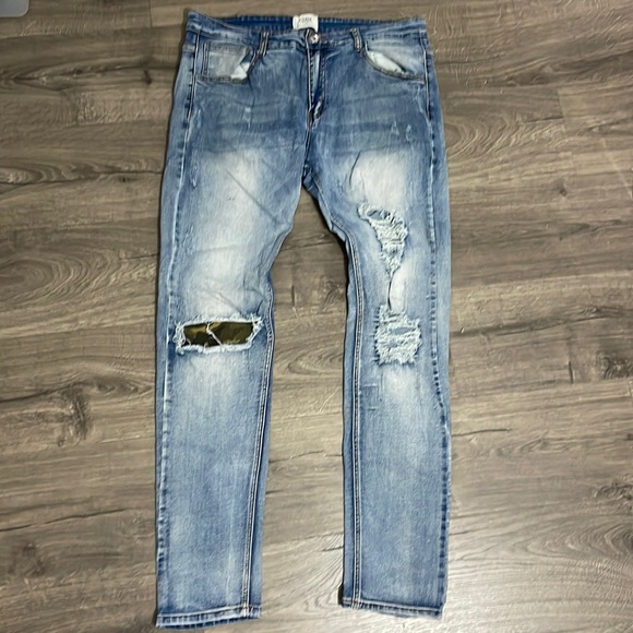 Kdnk | Jeans | Kdnk Jeans Mens Size 38 Slim Fit Straight Leg Distressed ...